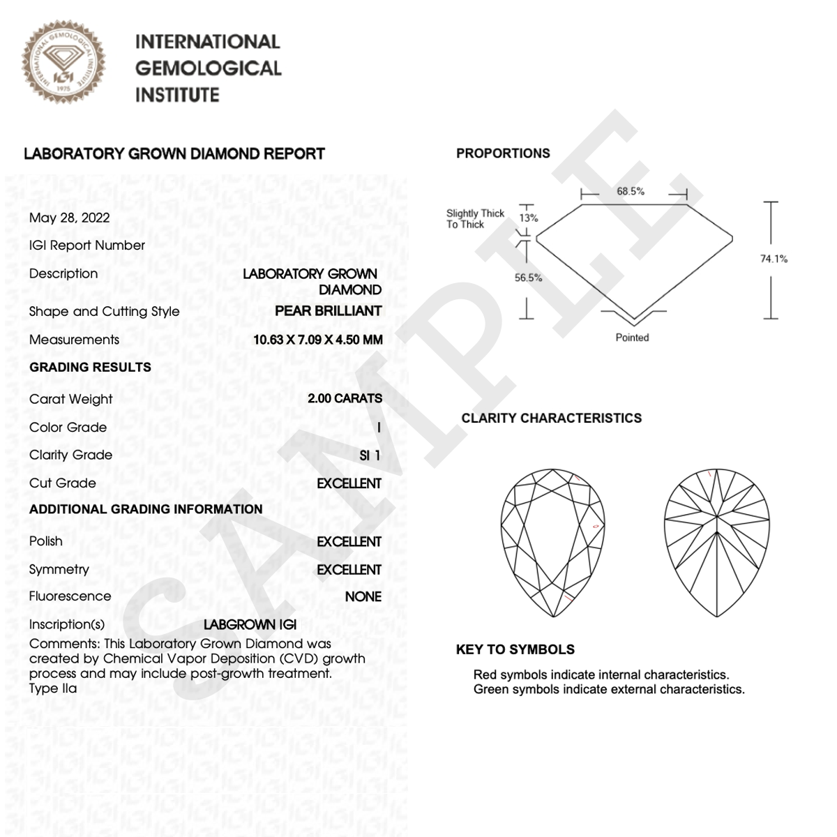 4 Ctw Pear & Emerald Lab Diamond Toi et Moi Two Stone Ring