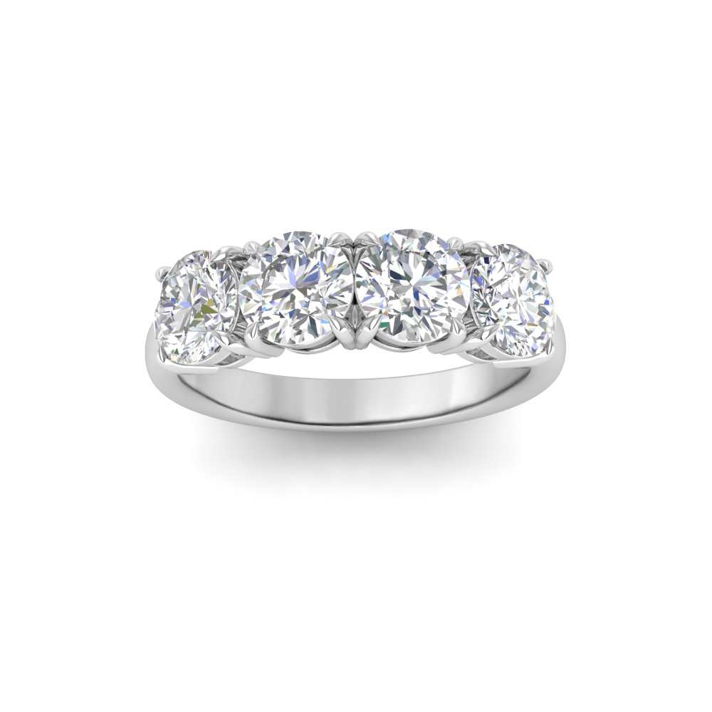 Four Stone Lab Diamond Luxe Half Eternity Wedding Band