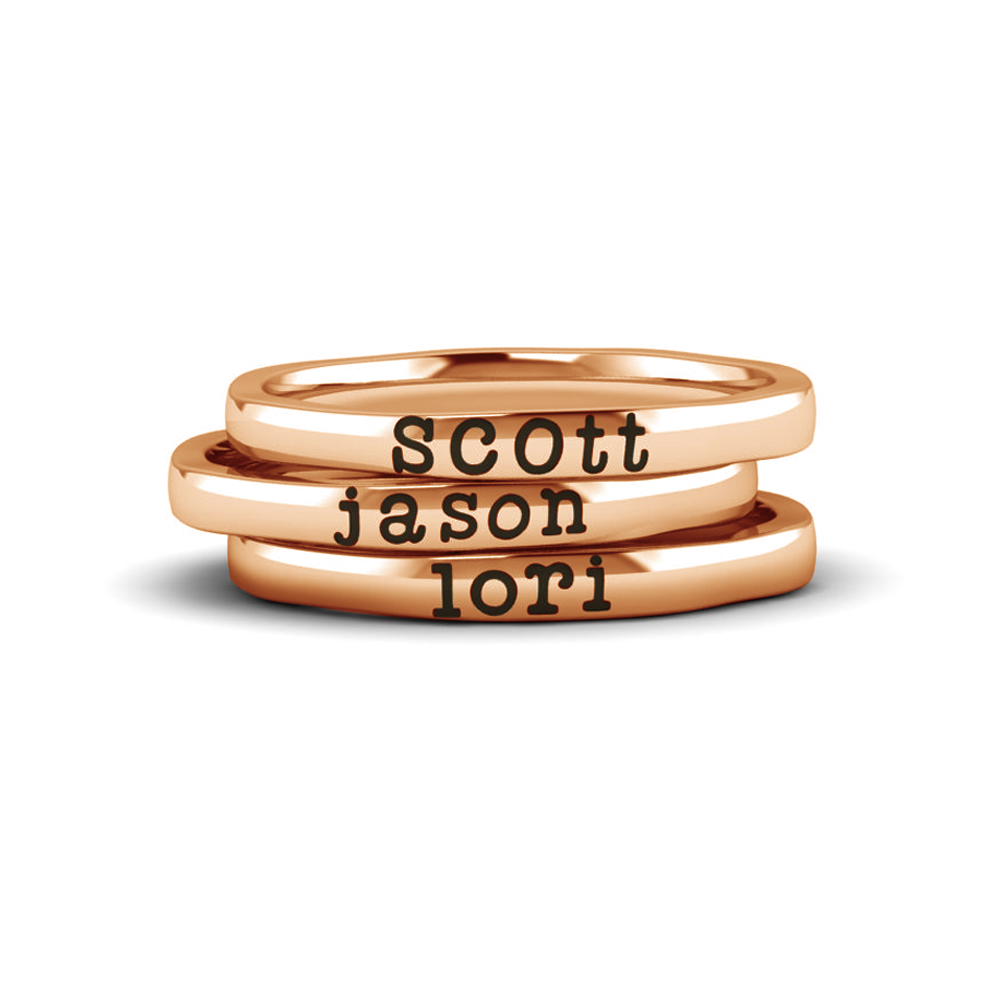 Eternity Personalized Ring Stack