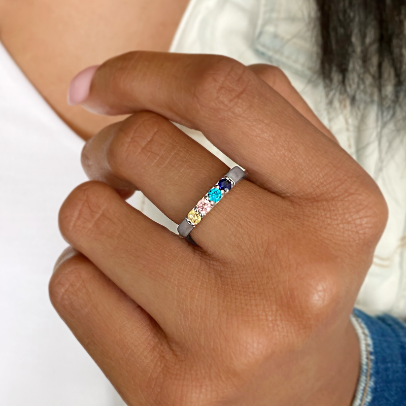 4 Stone Birthstone Ring