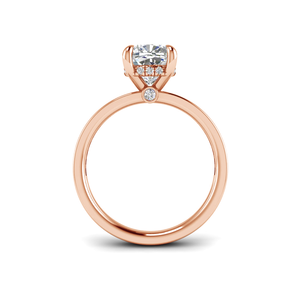 4 Ct Cushion Colorless Lab Diamond & .33 Ctw Surprise Channel Set ...