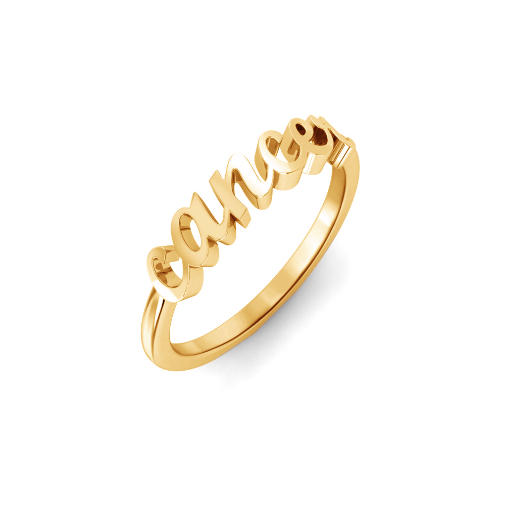 Zodiac Script Ring - Cancer
