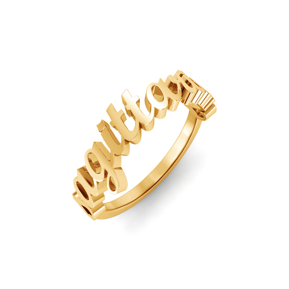 Zodiac Script Ring - Sagittarius