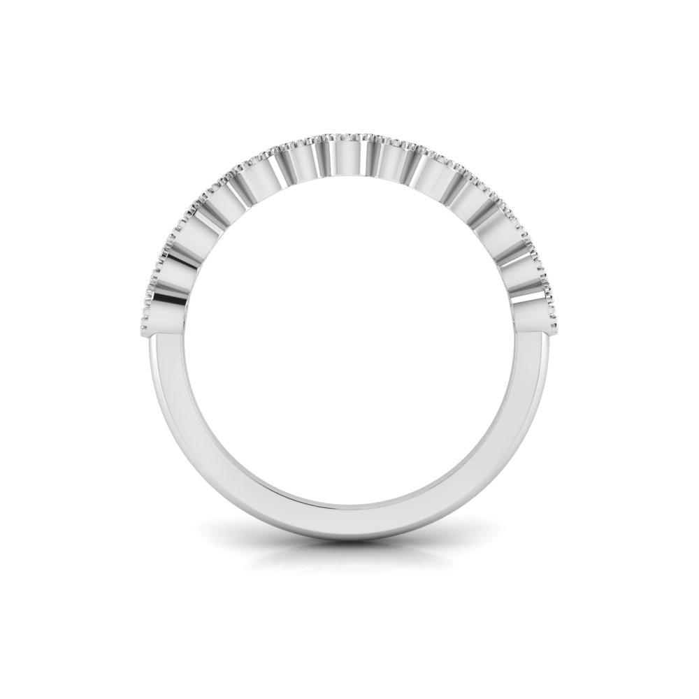 Diamond Milgrain Bezel Stackable Band