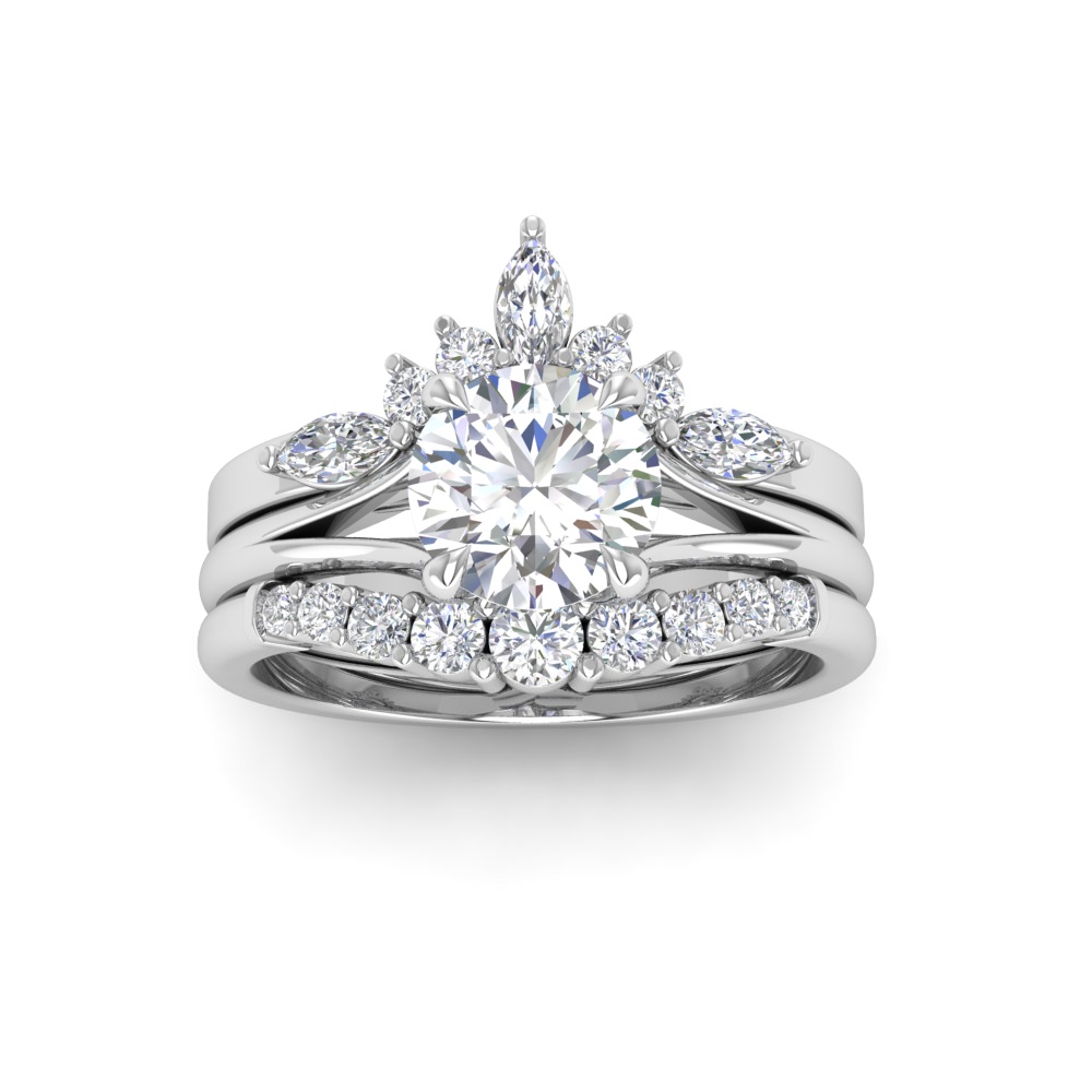 1.6 Ctw Nesting Engagement Ring Stack